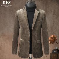 China Custom Slim Fit Corduroy Suit Jacket for Men 2024 Wool Blend Fabric S-3XL for sale