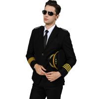 China 100% Cotton Custom Airline Pilot Uniform Captain Work Clothes Uniform Customer Logo for sale