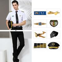 China 100% Cotton Custom Airline Pilot Uniform Captain Work Clothes Uniform Customer Logo for sale