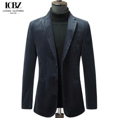 China Custom Men Corduroy Blazer Jacket Wool Blend Fabric S M L XL 2XL 3XL for sale