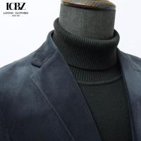 China Custom Men Corduroy Blazer Jacket Wool Blend Fabric S M L XL 2XL 3XL for sale