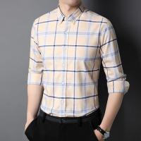 China 100% Cotton Plaid Western Shirt for Men Half Long Sleeve Plus Size Autumn 6XL for sale