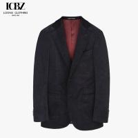 China Custom Men Khaki Corduroy Casual Slim Suit Blazer Jacket with Zipper Fly S-3XL for sale