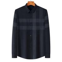 China Striped Polyester Cotton Slim Fit Long Sleeve Shirt for Men Sizes S to XXL for sale