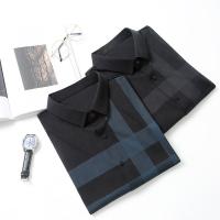 China Striped Polyester Cotton Slim Fit Long Sleeve Shirt for Men Sizes S to XXL for sale