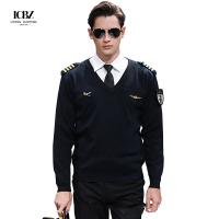 China Custom Airline Pilot Vest Uniform White Black Stewardess Shirt Polyester Cotton S-3XL for sale