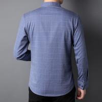 China Polyester Viscose Custom Logo Long Sleeve Shirt for Men Casual with Lining Size S-XXL for sale