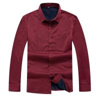 China Men's Corduroy Covered Button Closure Shirt Black XXL to 10XL Custom Logo Winter Workout Fleece for sale