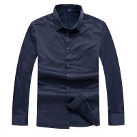 China Men's Corduroy Covered Button Closure Shirt Black XXL to 10XL Custom Logo Winter Workout Fleece for sale