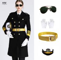 China Customizable Unisex Woolen Jacket Captain Long Coat Thickened Winter Uniform Sizes S to 3XL for sale