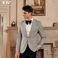 China Custom Shawl Lapel Suit for Men Wedding Groom Formal Wear Polyester Cotton Sizes S to 3XL for sale