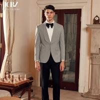 China Custom Shawl Lapel Suit for Men Wedding Groom Formal Wear Polyester Cotton Sizes S to 3XL for sale