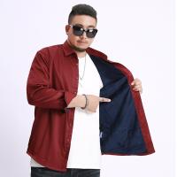 China Men's Corduroy Oversize Long Sleeve Shirt Black XXL to 10XL Custom Logo for sale
