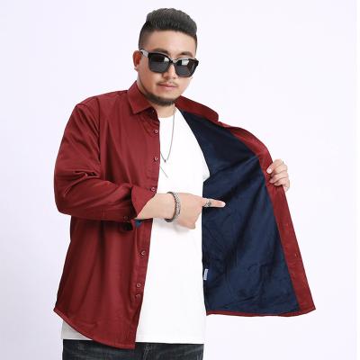 China Men's Corduroy Oversize Long Sleeve Shirt Black XXL to 10XL Custom Logo for sale