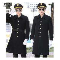 China Customized Color Air Hostess Uniform Unisex Thickened Wool Coat for Winter Warmth for sale