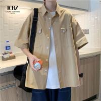 China Custom Short Sleeve Poplin Dress Shirts for Men Cotton Blend Sizes S to 3XL for sale