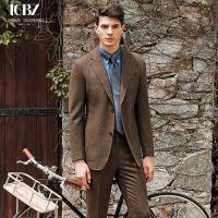 China Custom Business Suit Set for Men Wool Polyester Fabric S M L XL 2XL 3XL for sale
