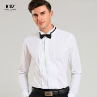 China Men's Floral Print Long Sleeve Formal Shirt Polyester Cotton Blend Sizes S to 10XL for sale