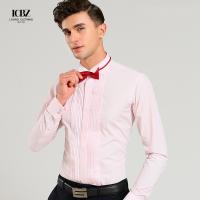China Men's Floral Print Long Sleeve Formal Shirt Polyester Cotton Blend Sizes S to 10XL for sale