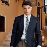 China Custom Slim Fit Men's Business Suit Set Wool Blend Fabric Sizes S-3XL for Banquet Formal Wear for sale