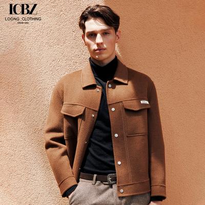 China Customizable Wool Blend Business Casual Jacket for Men Sizes S to 3XL MOQ 50 for sale