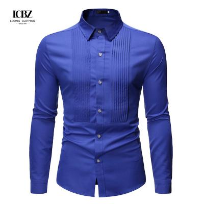 China OEM ODM Custom Business Dress Shirt Long Sleeve Black Sustainable Fabric Sizes S-10XL for sale