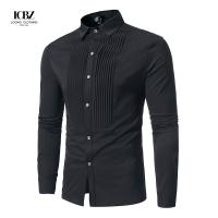 China OEM ODM Custom Business Dress Shirt Long Sleeve Black Sustainable Fabric Sizes S-10XL for sale