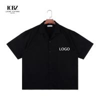 China Men's Long Sleeve Denim Work Shirt Breathable Polyester Cotton Fabric Sizes S to 10XL for sale