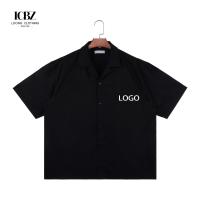 China Men's Long Sleeve Denim Work Shirt Breathable Polyester Cotton Fabric Sizes S to 10XL for sale