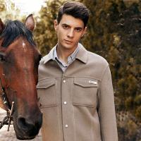 China Custom Men's Wool Blend Turn Down Collar Jacket Autumn Winter Executive Workwear S-3XL for sale