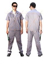 China Customized Unisex Cotton Work Clothes Two Pieces Industrial Uniform 160-190cm for sale
