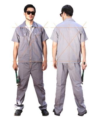 China Customized Unisex Cotton Work Clothes Two Pieces Industrial Uniform 160-190cm for sale