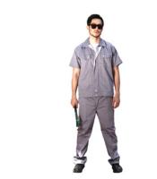 China Customized Unisex Cotton Work Clothes Two Pieces Industrial Uniform 160-190cm for sale
