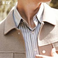 China Custom Men's Wool Blend Turn Down Collar Jacket Autumn Winter Executive Workwear S-3XL for sale