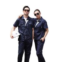 China Customized Unisex Cotton Work Clothes Two Pieces Industrial Uniform 160-190cm for sale