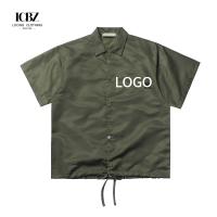 China Men's Summer Streetwear Satin Shirt Breathable Loose Fit Sizes S to 10XL Custom Logo for sale
