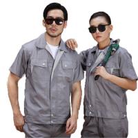 China Customized Unisex Cotton Work Clothes Two Pieces Industrial Uniform 160-190cm for sale
