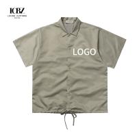 China Men's Summer Streetwear Satin Shirt Breathable Loose Fit Sizes S to 10XL Custom Logo for sale