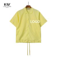 China Men's Summer Streetwear Satin Shirt Breathable Loose Fit Sizes S to 10XL Custom Logo for sale