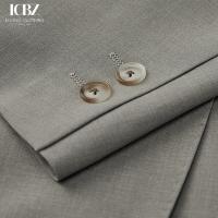 China Custom Business Suit for Men Wool Blend Light Gray Sizes S to 3XL for Wedding Groom Formal for sale