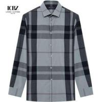 China Custom Logo Plaid Button Up Shirts for Men Slim Fit Breathable Fabric Sizes S to 10XL for sale