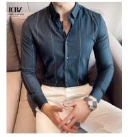 China Nonwoven Office Full Sleeve Slim Fit Classic Men Shirt 100% Cotton Casual Style for sale