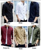 China Slim Fit Men's Formal Shirts in Plain Dyed Cotton Materialization and Construction for sale