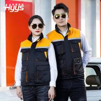 China Unisex Anti-Static Work Vest Polyester Waistcoat Customizable Sizes 170-195cm for sale