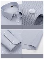 China Knitted Weaving Gothic Office Shirt Men Rayon Polyester Dress Shirt Sizes S to 10XL for sale