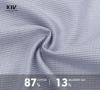 China Knitted Weaving Gothic Office Shirt Men Rayon Polyester Dress Shirt Sizes S to 10XL for sale