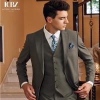China Custom Business Suit for Men Wool Blend Fabric Sizes S to 3XL Custom Color and Logo for sale