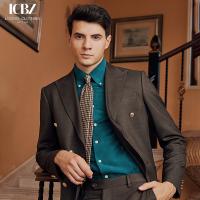 China Custom 3 Piece Men Business Suit Set Blazer Vest Trousers Wool Fabric S-3XL for sale