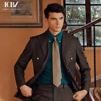 China Custom 3 Piece Men Business Suit Set Blazer Vest Trousers Wool Fabric S-3XL for sale