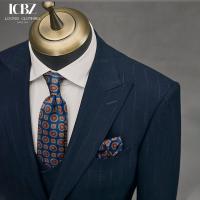 China Custom Business Suit for Men Wool Blend Fabric Breathable No-Iron Slim Fit Sizes S to 3XL for sale